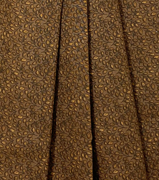 Dark Brown Leaves Cotton Fabric By Keepsake Calico Joann