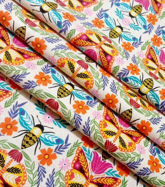 Multicolor Butterflies Super Snuggle Flannel Fabric Joann