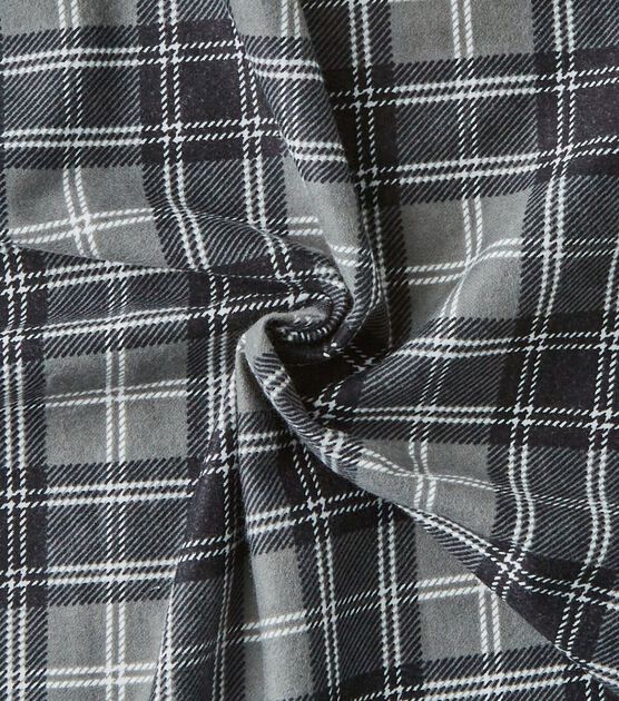 Eddie Bauer Black And Gray Plaid Flannel Prints Fabric Joann