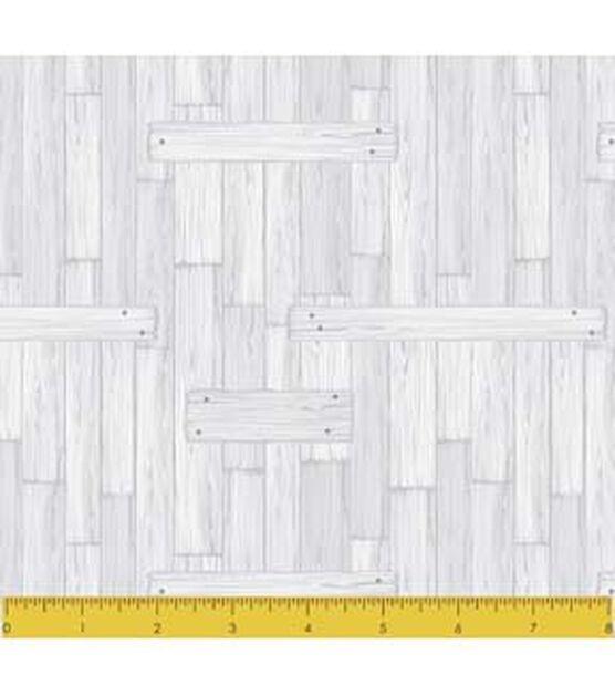 Stitch And Sparkle White Wood Boards Cotton Fabric Joann