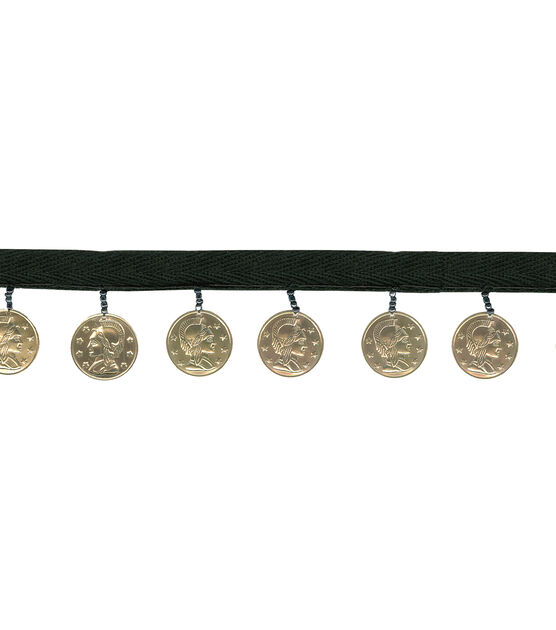 Simplicity Coin Band Apparel Trim 138 Black And Gold Joann
