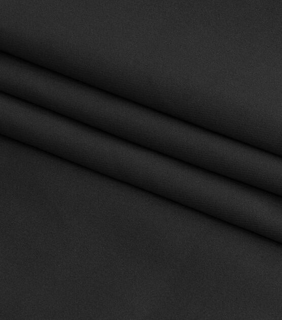 Black Solid Twill Sportswear Fabric Joann