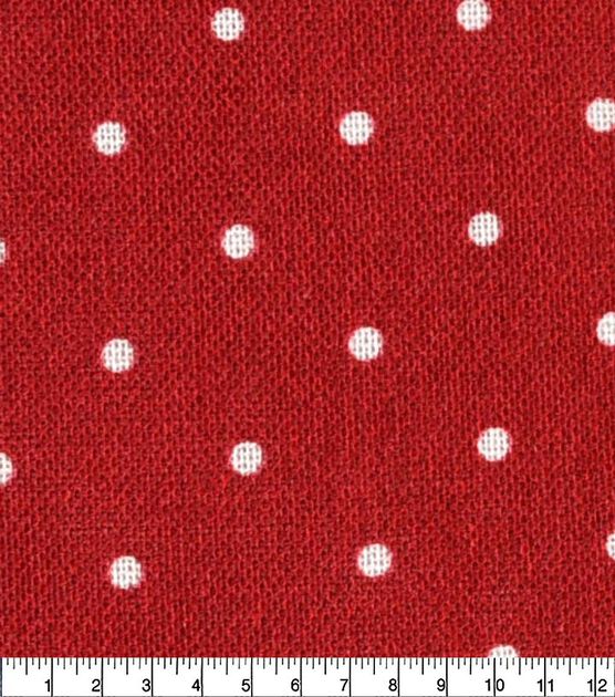 18 X 21 Dots On Red Quilt Cotton Fabric Quarter By Keepsake Calico