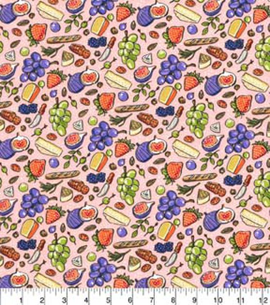 Fabric Traditions Picnic Time On Pink Novelty Cotton Fabric Joann