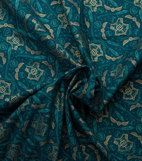 Harry Potter Cotton Fabric Metallic Toss Quidditch Joann