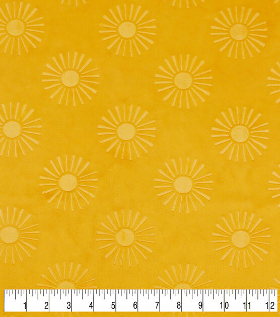 Soft And Minky Sun Embellished Polyester Fleece Fabric Joann
