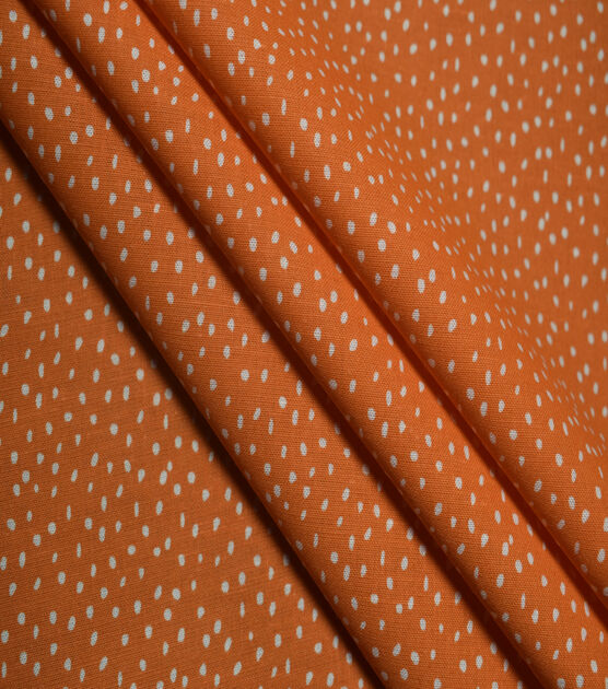 Speckled Dots On Vibrant Orange Quilt Cotton Fabric By Quilters