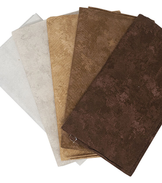 Singer 18 X 21 Coffee Shop Solids Cotton Fabric Quarter Bundle 5pc