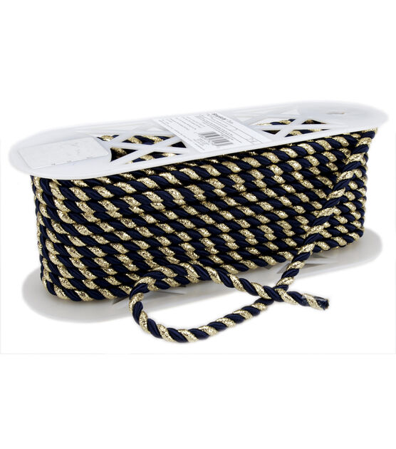 Navy And Gold Metellic Twist Cord Trim Joann