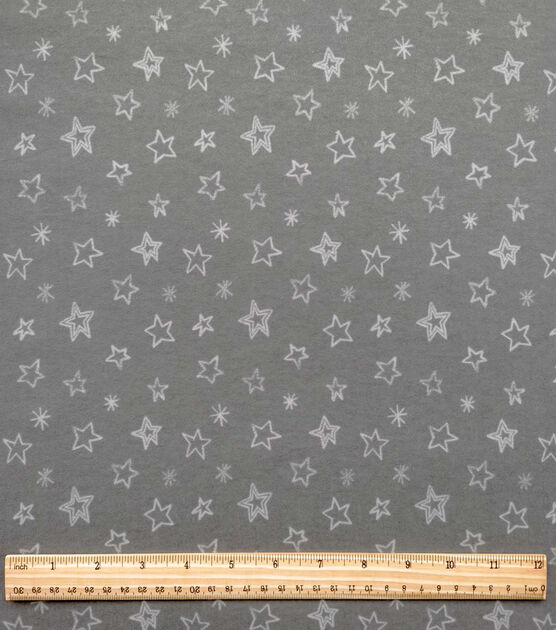 Stars On Gray Nursery Flannel Fabric Joann