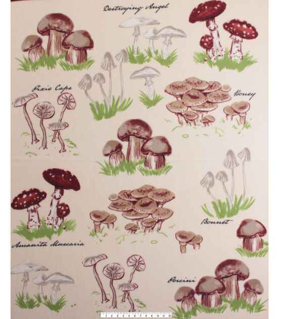72 Wide Mushrooms No Sew Fleece Blanket Joann