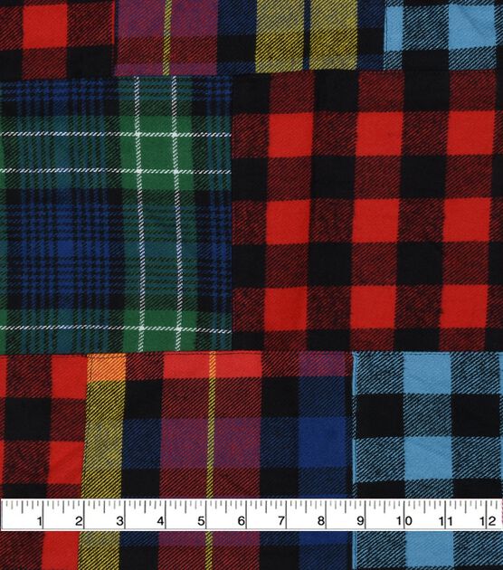 Multicolor Patchwork Plaid Shirting Fabric Joann