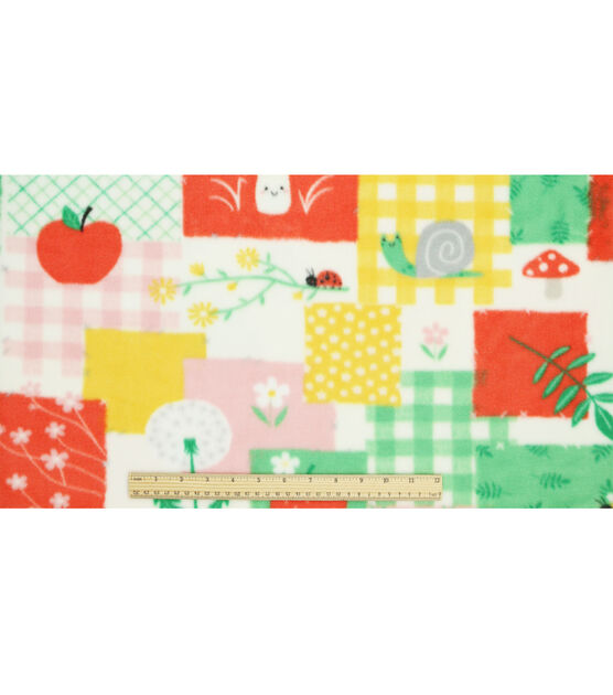 Red Spring Patchwork Anti Pill Plush Fleece Fabric By Pop Joann