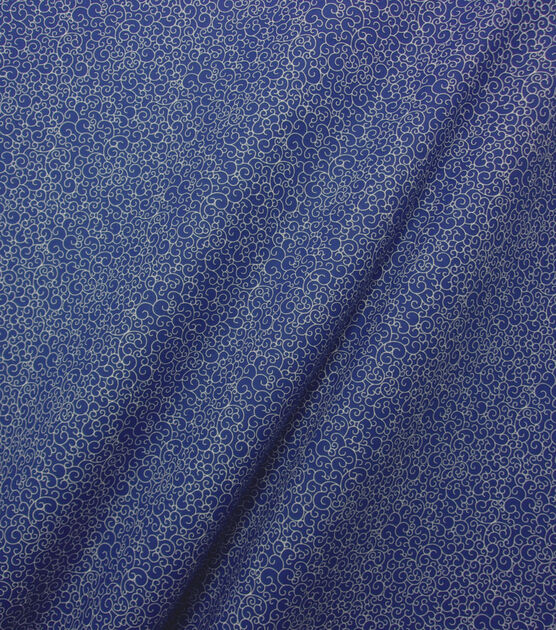 Mini Swirls On Bandana Blue Quilt Cotton Fabric By Quilters Showcase