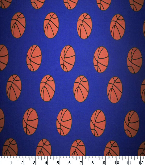 Basketballs On Blue Quilt Cotton Fabric By Quilters Showcase Joann