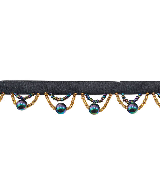 Yaya Han Sew On Denmark Beaded Trim 1 Black And Gold Joann