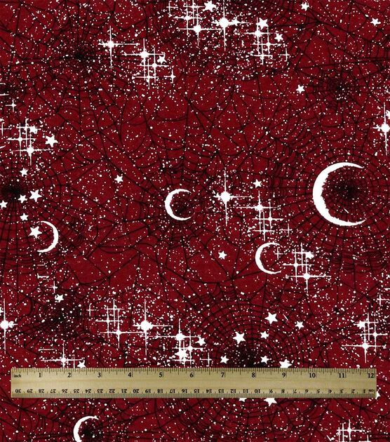 Red Crescent Moons On Webs Super Snuggle Flannel Fabric Joann