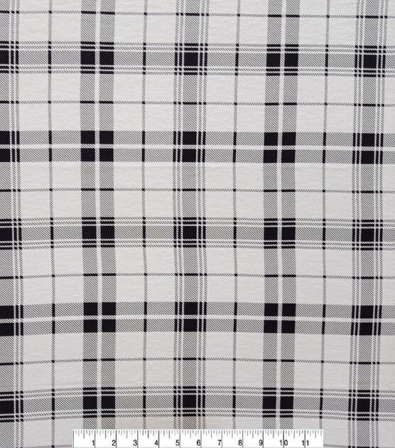 White Black Box Plaid Super Snuggle Flannel Fabric Joann