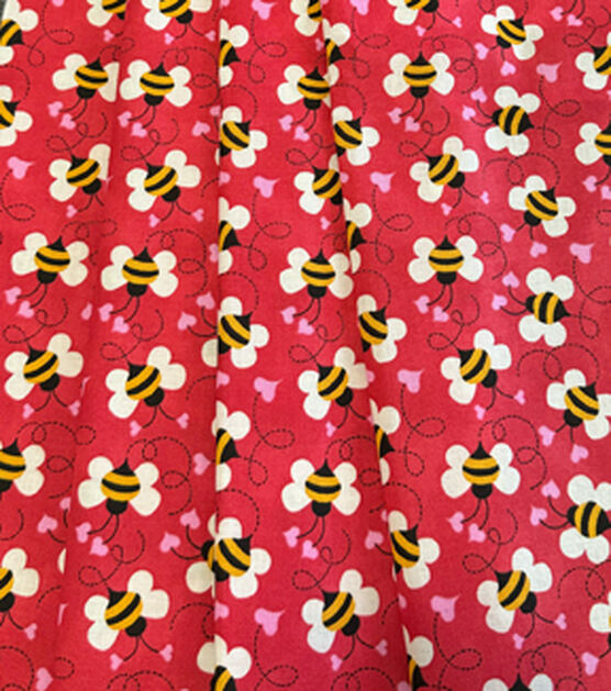 Buzzing In Love On Red Valentines Day Cotton Fabric Joann