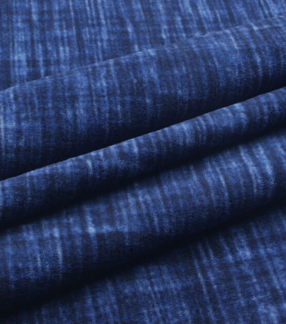 Dark Blue Abstract Anti Pill Plush Fleece Fabric Joann