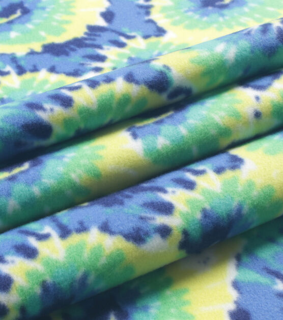 Green Tie Dye Swirl Blizzard Fleece Fabric Joann