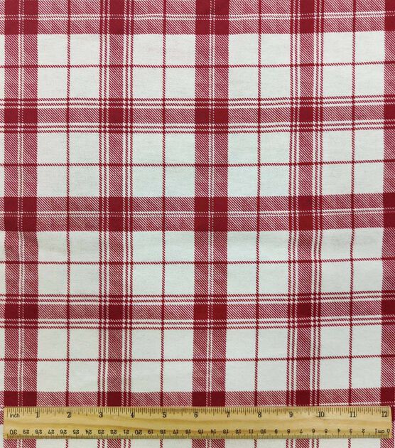 White And Red Plaid Super Snuggle Flannel Fabric Joann