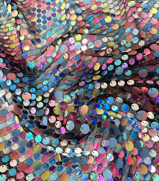 Sequin Rainbow Paillette Mesh Fabric By Glitterbug Joann