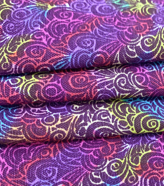 Small Swirls On Purple Cotton Fabric By Keepsake Calico Joann