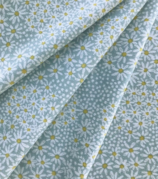 Blue Mini Daisy Dots Double Brush Jersey Knit Fabric Joann