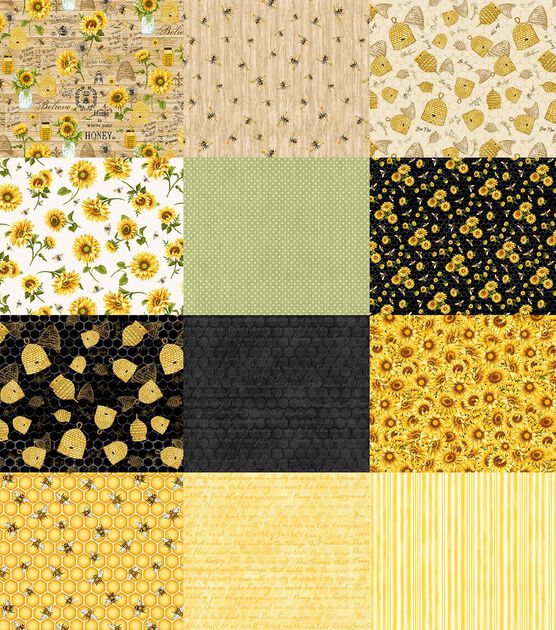 18 X 21 Bee Kind Cotton Fat Quarter Bundle 12pc Joann