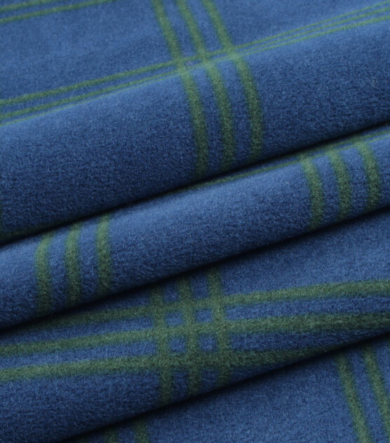 Blue And Green Plaid Anti Pill Fleece Fabric Joann