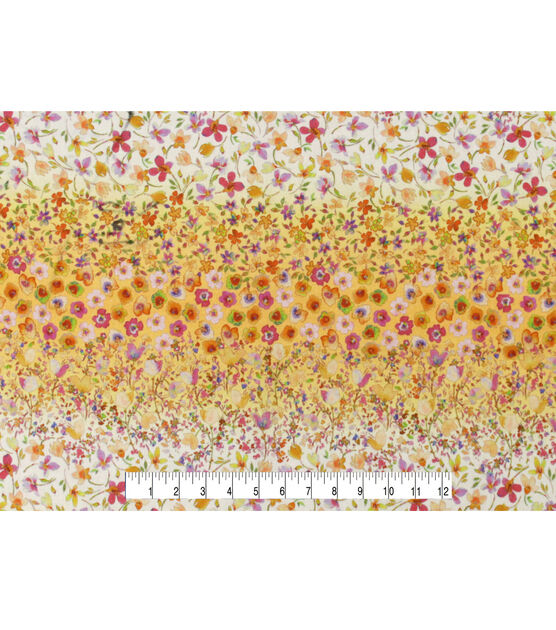 Orange Floral Striped Quilt Cotton Fabric By Keepsake Calico Joann
