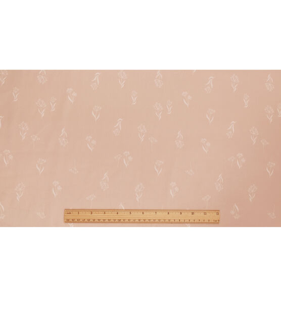 Pink Tossed Flower Fleece Nursery Fabric Joann