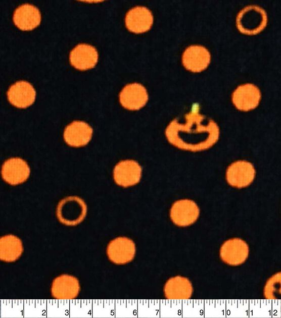 Pumpkins And Dots On Black Halloween Cotton Fabric Joann