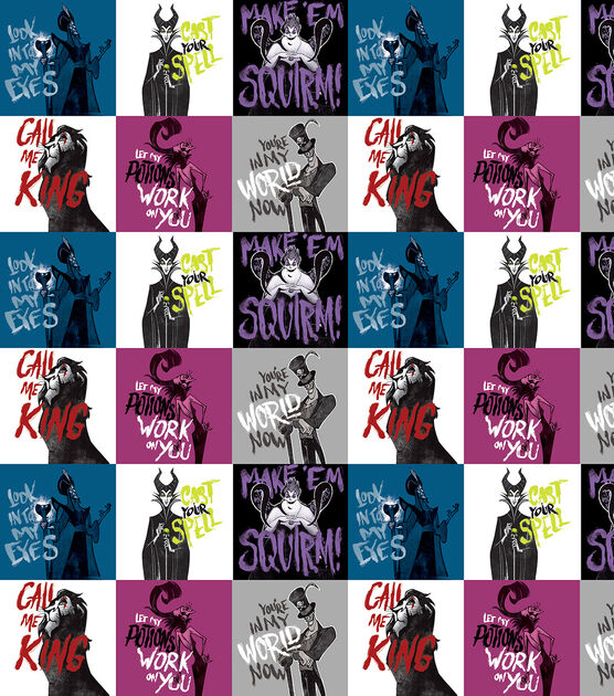 Disney Villains Tiles Cotton Fabric Joann