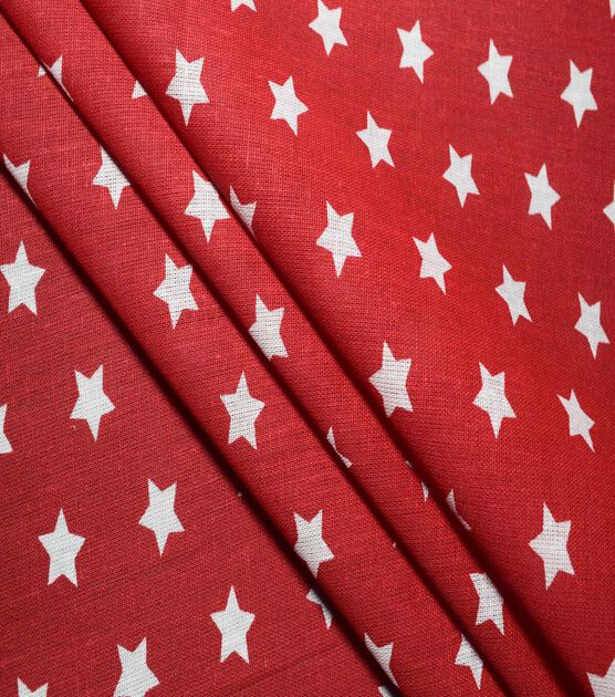 White Stars On Red Craft Cotton Fabric By Happy Value Joann