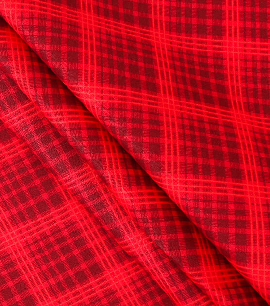 Bias Plaid Red Cotton Fabric By Keepsake Calico Joann