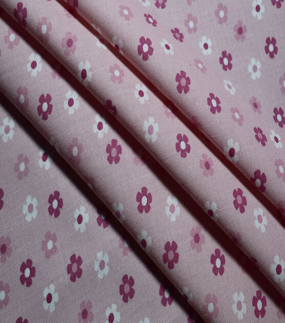 Light Pink Floral Cotton Fabric By Quilters Showcase Joann