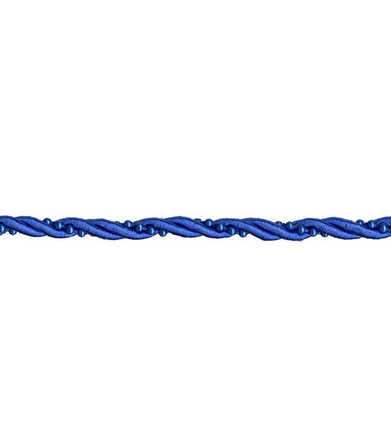 Blue Twisted Cord Trim With Pearls 14 Joann