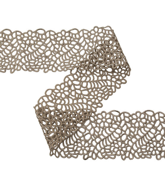 Yaya Han Cut Out Metallic Lace Gold Trim Joann