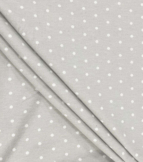 White Dots On Gray Nursery Flannel Fabric Joann