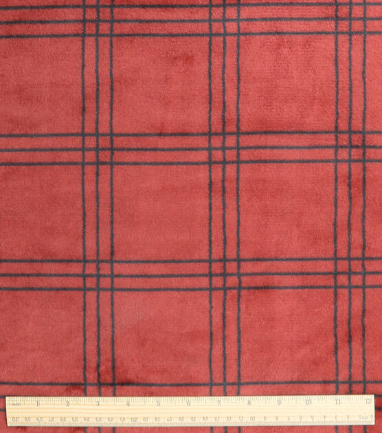 Tapestry Red Plaid Sew Lush Fleece Fabric Joann