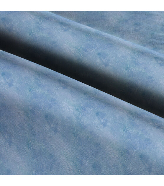 Susan Winget Blue Spring Meadow Swirl Cotton Fabric By Keepsake Calico