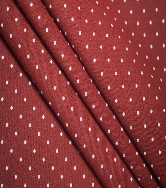 White Pin Dots On Red Quilt Cotton Fabric By Quilters Showcase Joann
