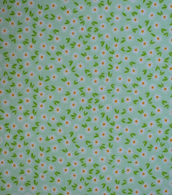 Packed Ditsy Floral On Mint Quilt Cotton Fabric By Quilters Showcase