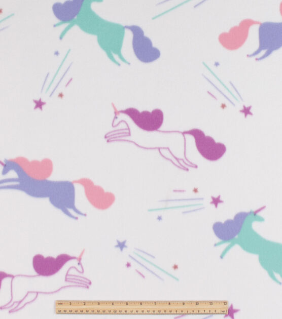 Colorful Unicorns Blizzard Prints Fleece Fabric Joann