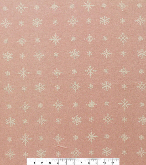 Snowflakes On Pink Super Snuggle Christmas Flannel Fabric Joann