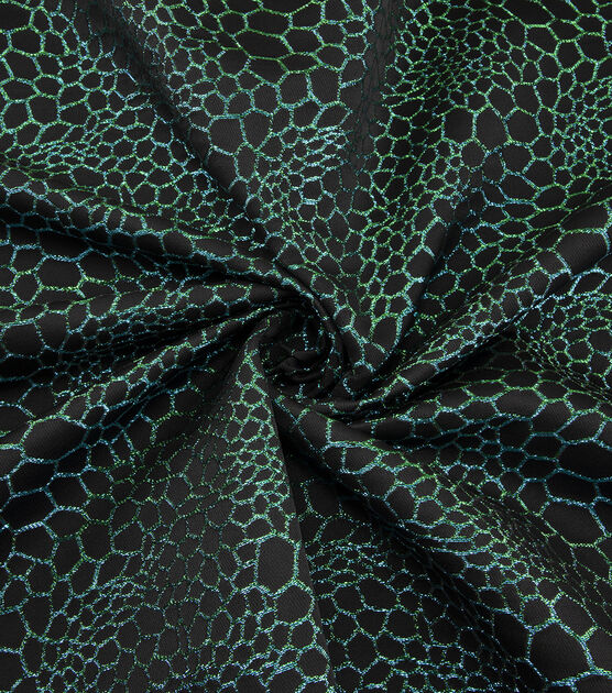 Yaya Han Cosplay Green Scale Metallic Knit Fabric Joann