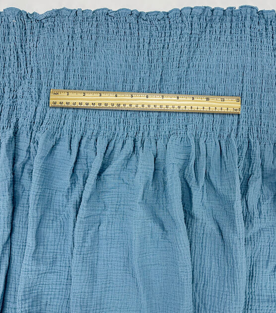 Blue Smocked Bubble Gauze Fabric Joann