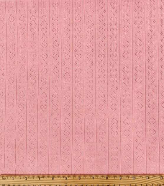 Pink Hearts Pointelle Knit Fabric By Pop Joann